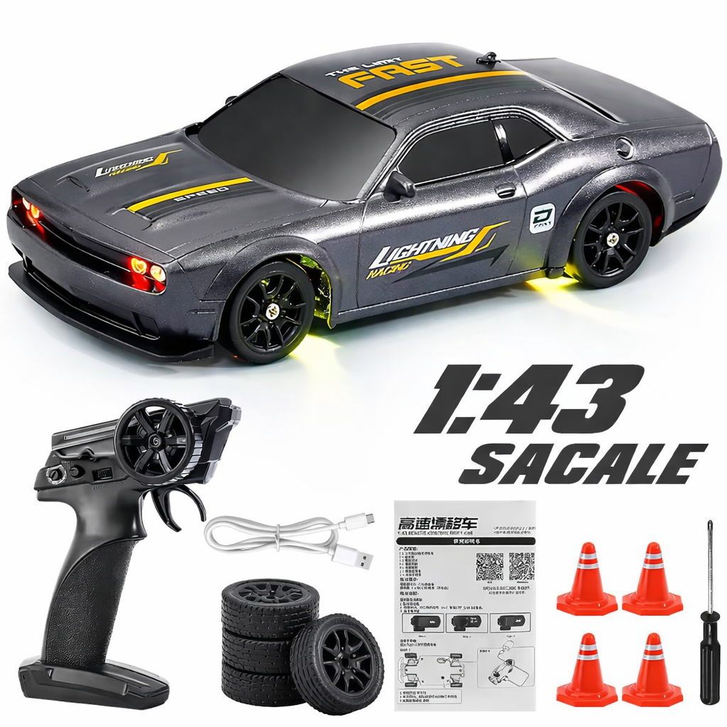 Dodge Challenger-Inspired 1/43 Scale RC Drift Car – Rc With Aura